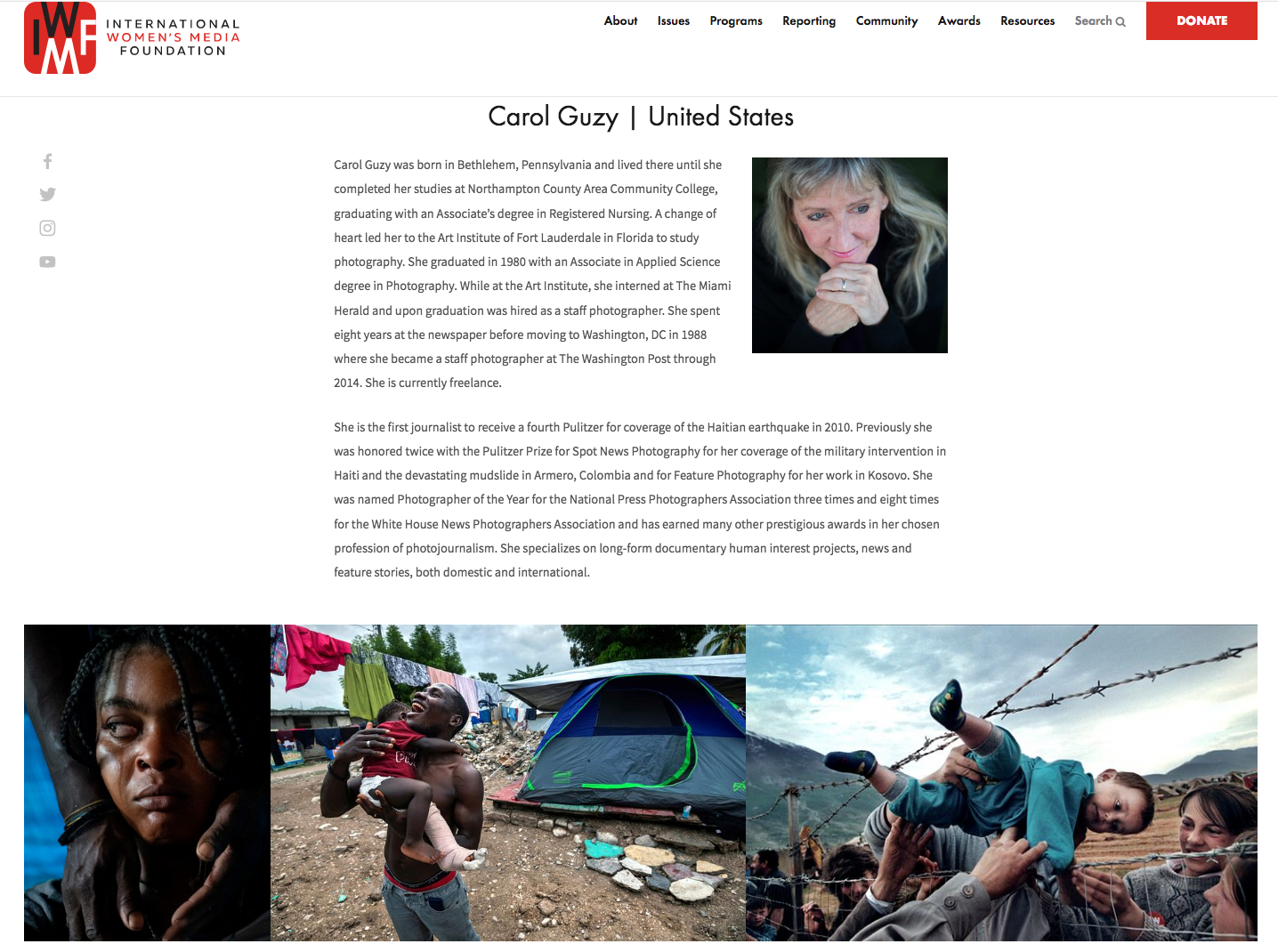 Congratulations to ZUMA’s Carol Guzy | ZUMAland.com