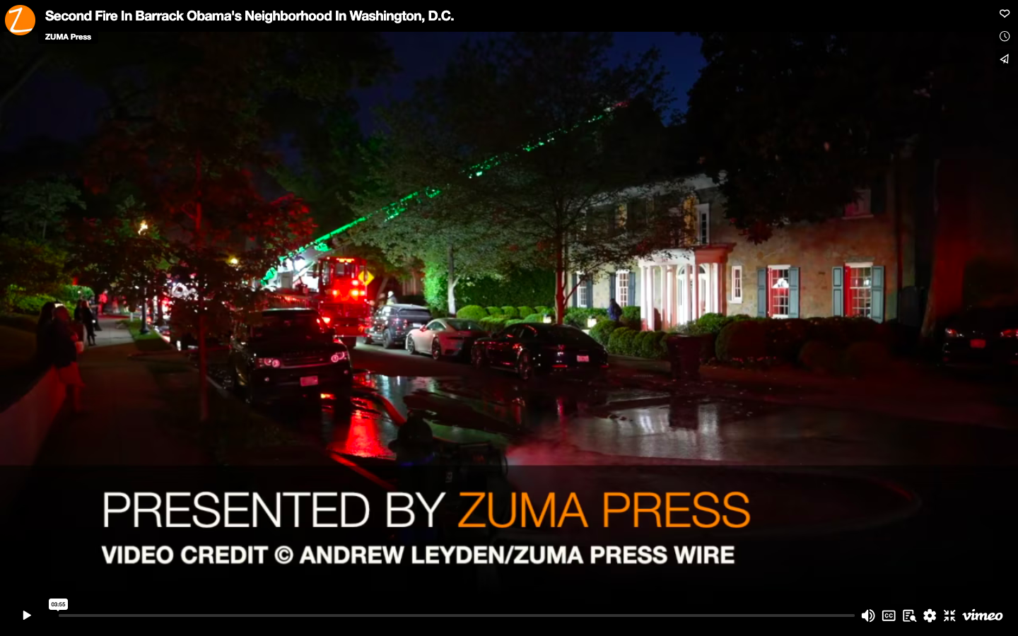 ZUMA Video: Two Fires Breakout In Obama’s DC Neighborhood | ZUMAland.com