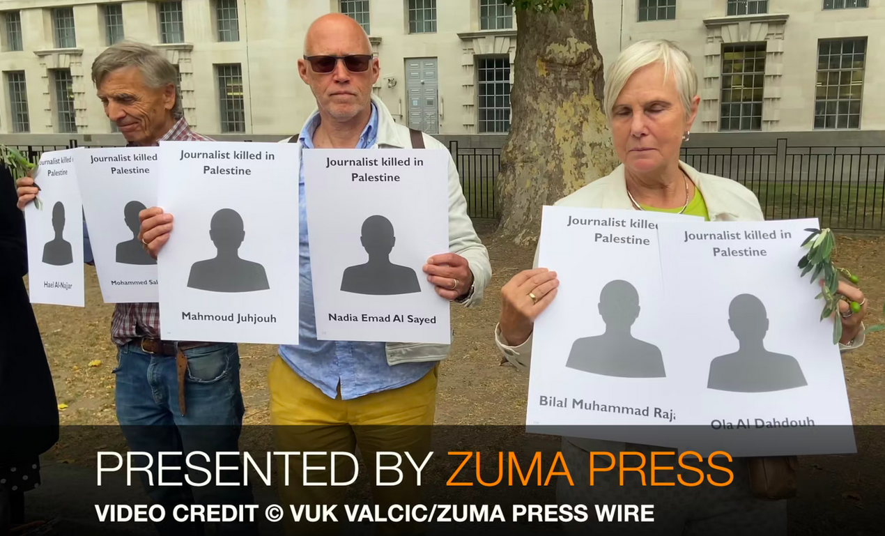 ZUMA VIDEO: Vigil For Journalists Killed In Palestine | ZUMAland.com